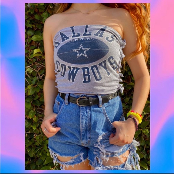 Tops | Reworked Dallas Cowboys Tube Top | Poshmark